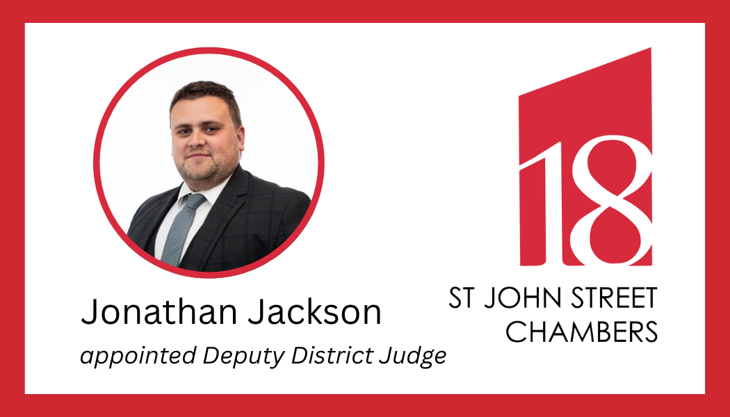 JONATHAN JACKSON APPOINTED DEPUTY DISTRICT JUDGE - 18 St John Street ...